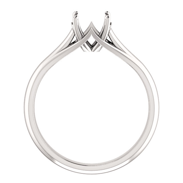 14K White 6.5 mm Round Engagement Ring - v122047-281-p