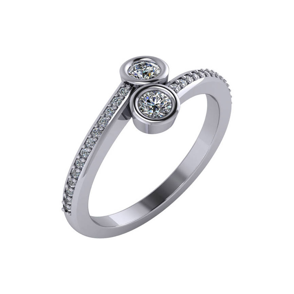 TWO STONE RING - 27549L