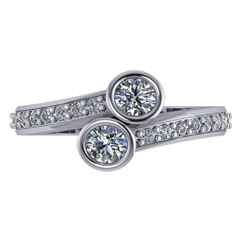 TWO STONE RING - 27552L