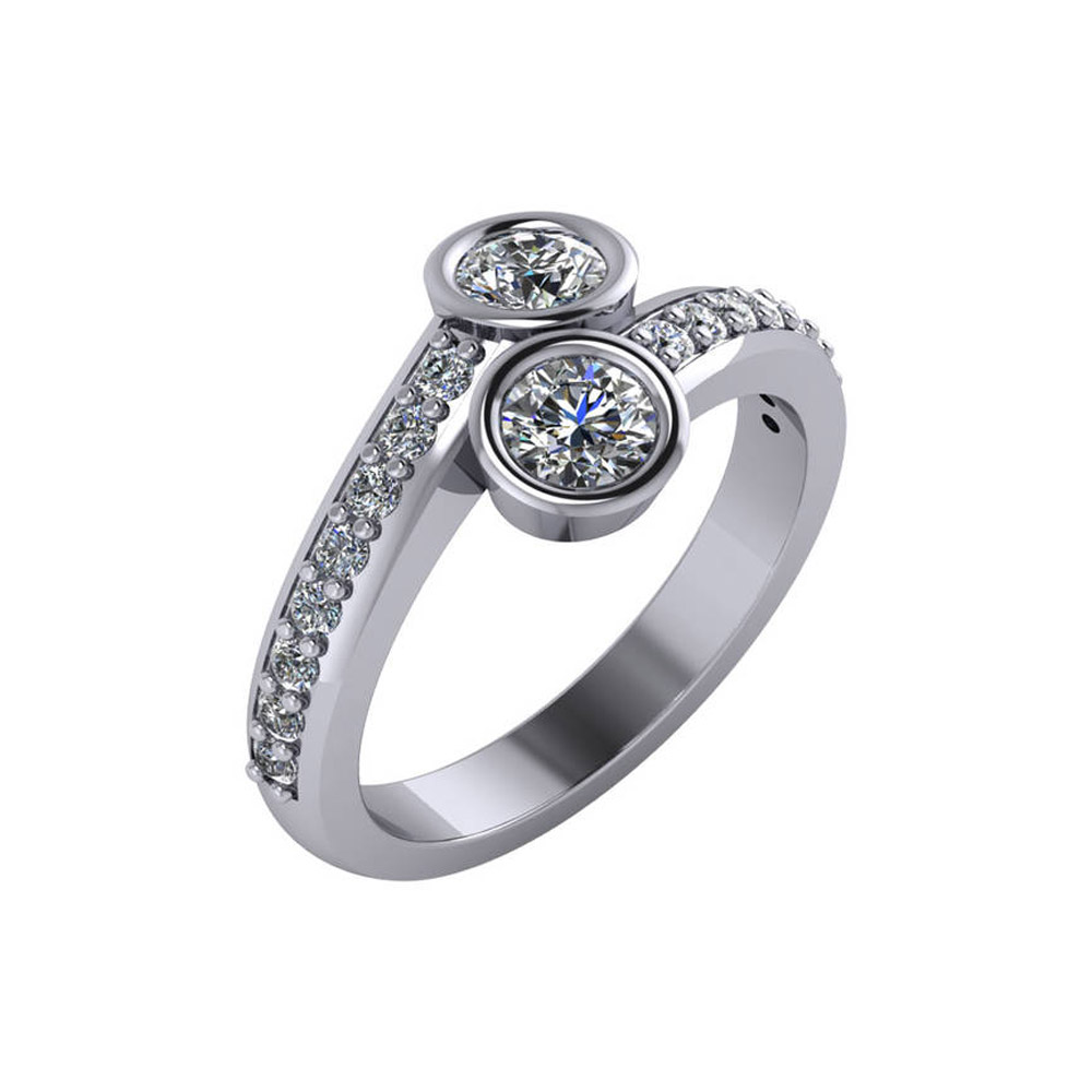 TWO STONE RING - 27552L